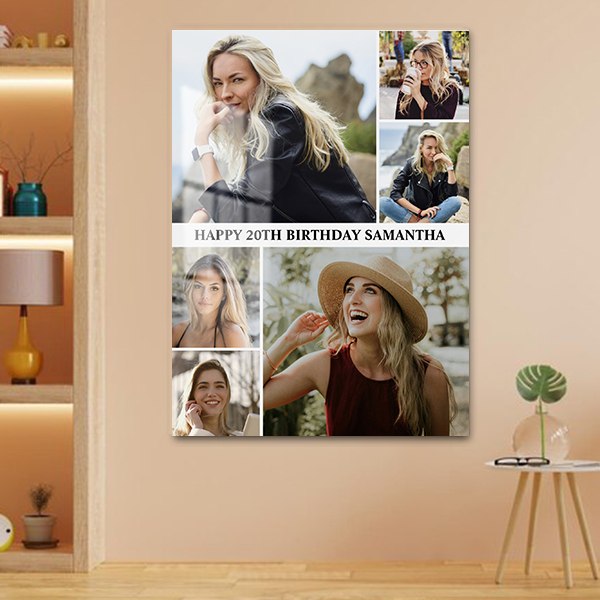 Buy Simple 6 Collage | Photo Any Age Birthday Customized Printed ...