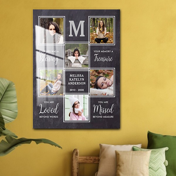 Buy In Loving Memory Unique Photo Collage Memorial Customized Printed ...