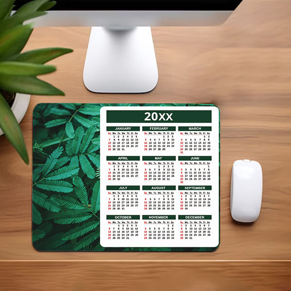 Buy Green Nature Printed Rectangle Calendar Mousepad Photo Mouse Pad ...