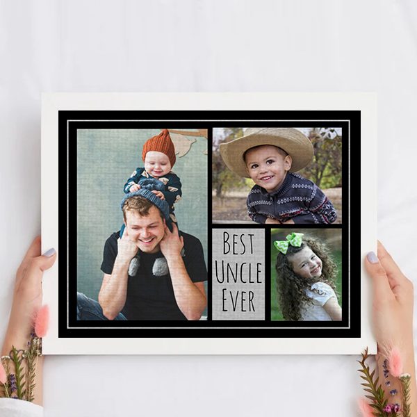 Buy Custom 3 Photo Collage Best Uncle Ever Customized Photo Printed ...