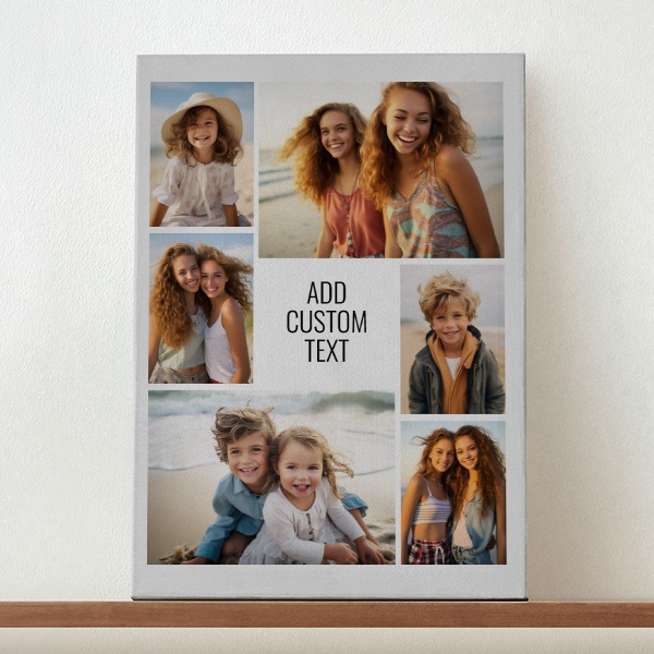 Buy 6 photo collage Customized Photo Printed Rectangle Vertical Canvas ...