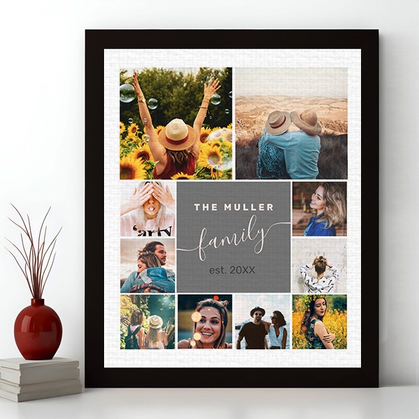 Buy Modern 10 Photo Collage Grid Love Family Customized Photo Printed ...
