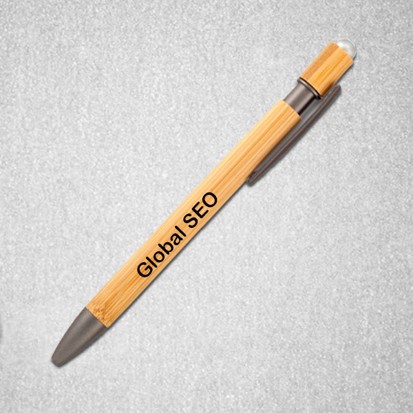 Buy Brown Customized Bamboo Pen With Stylus | yourPrint