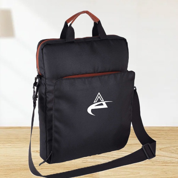 Buy Black Customized Minimalistic Sling Laptop bag | Sleek design with ...