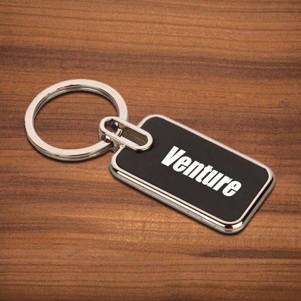 Buy Black Customized Rectangle Metal Keychain | yourPrint