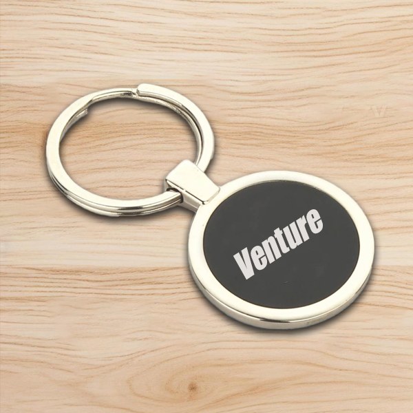 Buy Customized Round Metal Keychain with Black Plate | yourPrint