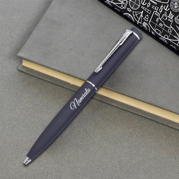 Buy Navy Blue Customized Metal Pen for Corporate Gifting | yourPrint
