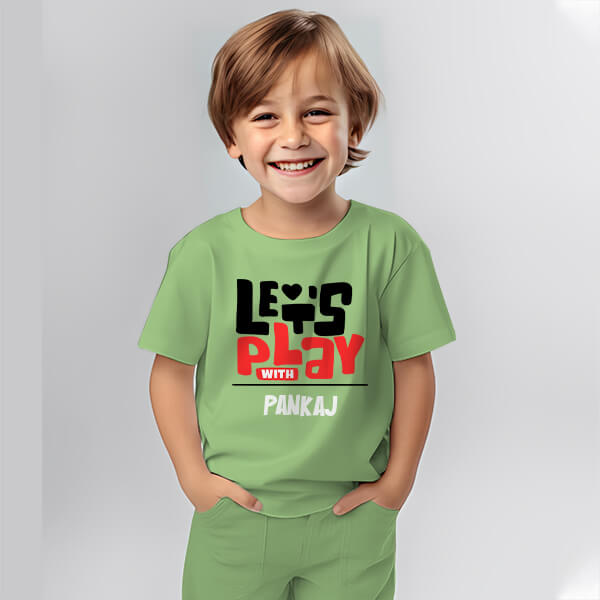 Buy Let's Play With Customized Cotton Co-ord Set for Kids | yourPrint