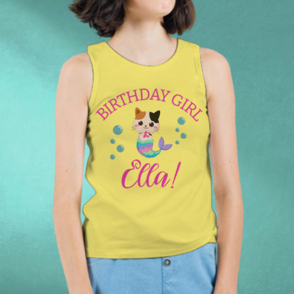 Buy Mermaid Customized Kid’s Cotton Vest Tank Top | yourPrint