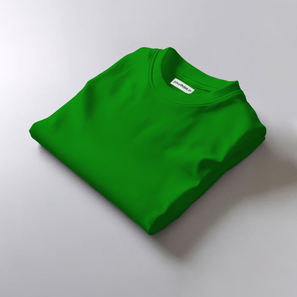 Buy Olive Green Solid Plain Half Sleeve Men's Cotton T-Shirt by yP ...