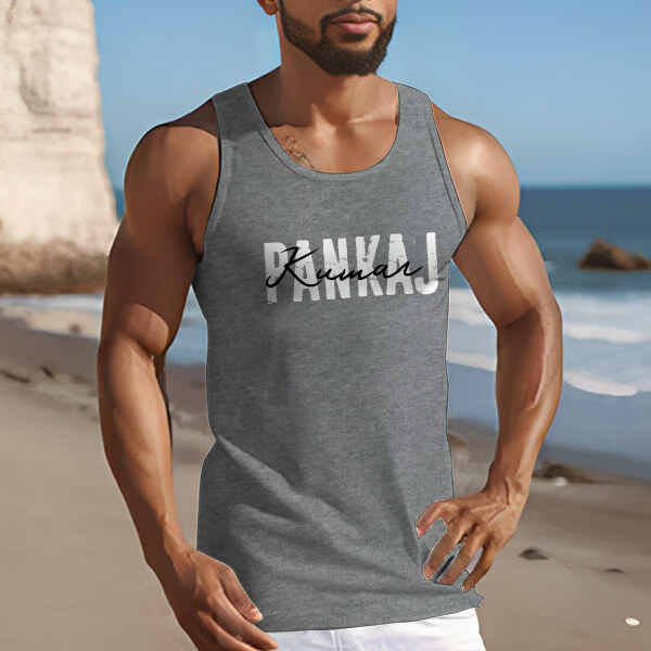 Buy Signature Name Customized Tank Top Vest for Men | yourPrint