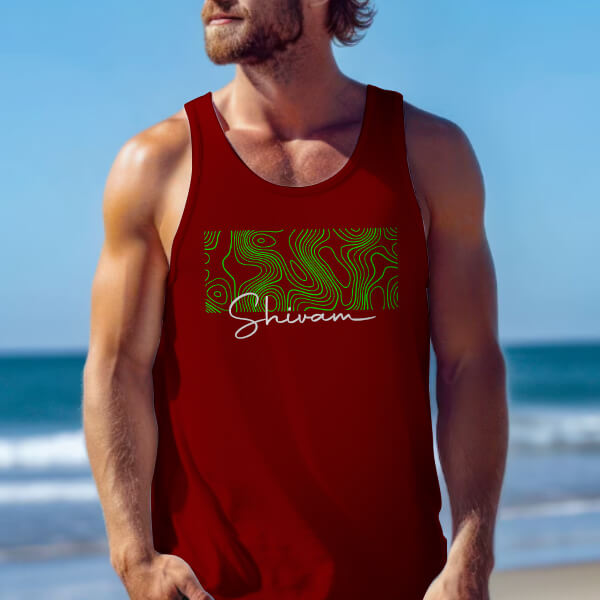 Buy Neon Green Customized Tank Top Vest for Men | yourPrint