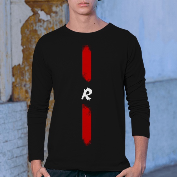 Buy Name Initial Customized Printed Men's Full Sleeves Cotton T-Shirt ...