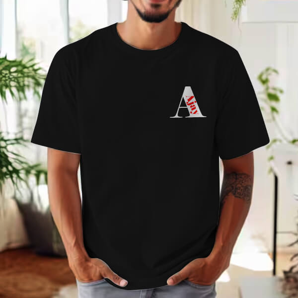 Buy Monogram Oversized Hip Hop Customized Printed Men's Half Sleeves ...