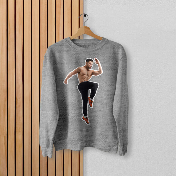 Buy Grey Customized Photo Printed Sweatshirt Online | yourPrint