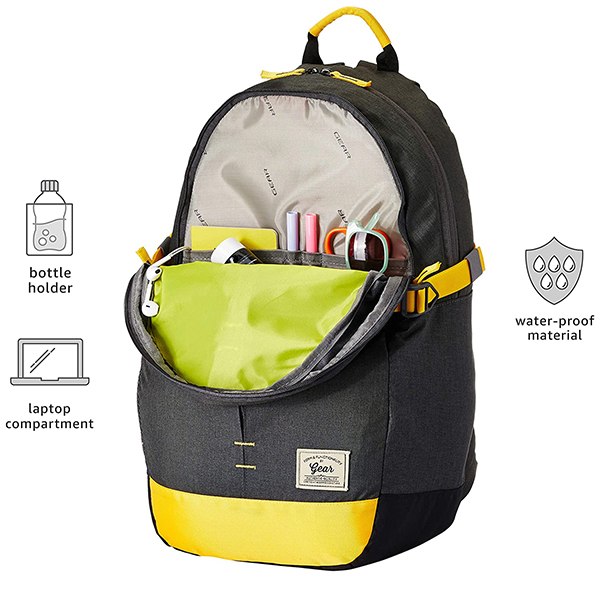 Buy Grey Customized Gear 21 Litres Casual Backpack | yourPrint