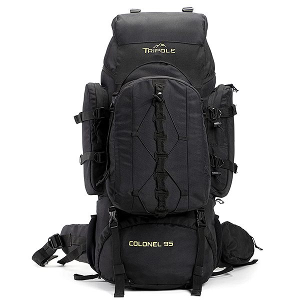 Buy Black Customized 80 Litres Rucksack + Detachable Day Pack | yourPrint