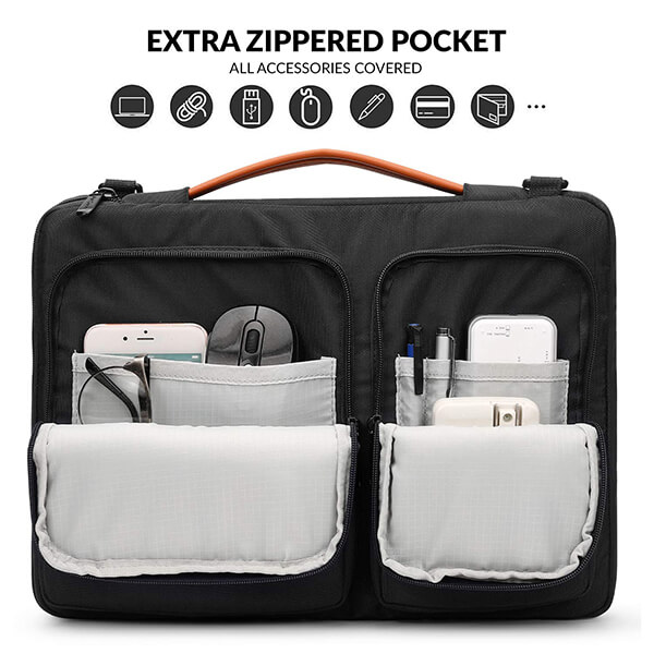 Buy Black Customized AirCase Laptop Messenger Bag for 14-Inch Laptop ...