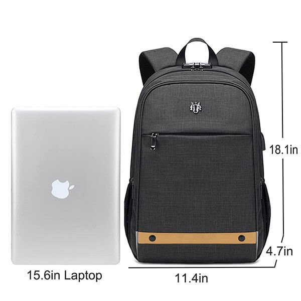 Buy Dark Grey Customized Laptop Bag, Anti Theft Backpack with Lock ...