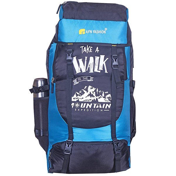 Buy Blue Customized Stylish Water Resistance Solid Travel backpack 60 ...