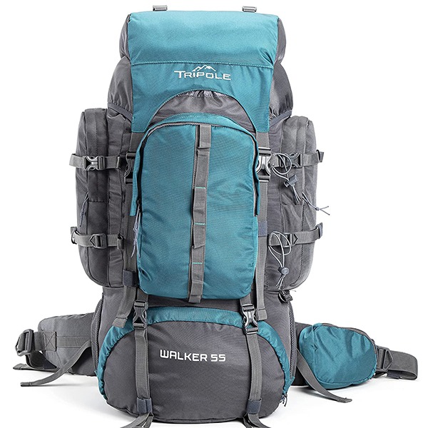 Buy Grey Customized 55 Litre Internal Frame Rucksack For Trekking and ...