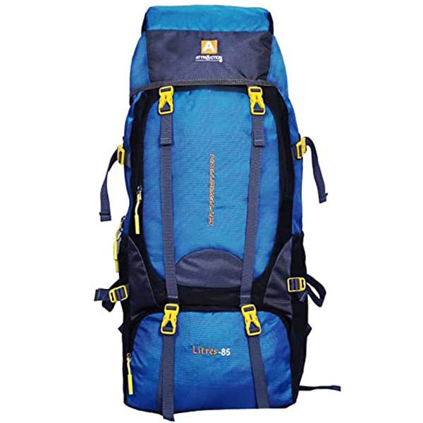 Buy Teal Blue Customized 85 Litre Rucksack For Hiking & Trekking With ...