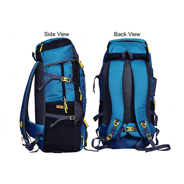 Buy Teal Blue Customized 85 Litre Rucksack For Hiking & Trekking With ...