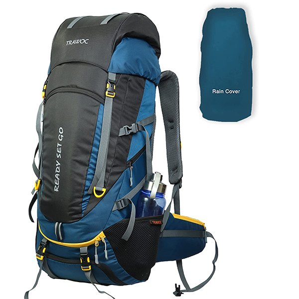 Buy Blue Customized 65 L Internal Frame Hiking Front & Top Loading ...