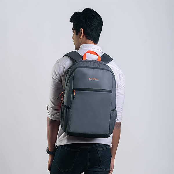 Buy Grey-Orange Customized Superbak 30 Ltrs Laptop Backpack | yourPrint
