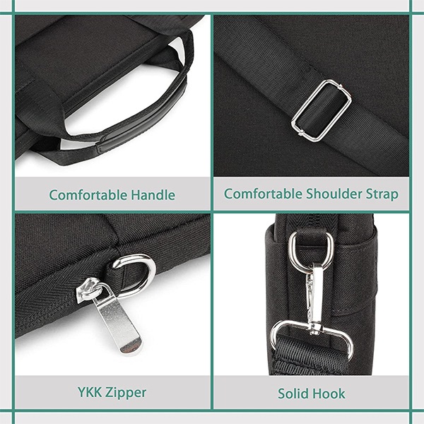 Buy Black Customized Messenger Laptop Bag, Waterproof (15.6 inch ...