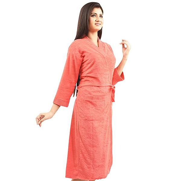 Buy Orange Customized Cotton Full Bathrobe | yourPrint