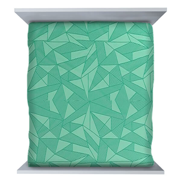 Buy Geometric Green Customized Double Bedsheet with 2 pillow covers ...