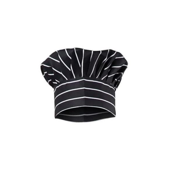 Buy Black Chalk Stripe Customized Adjustable Unisex Chef Cap Hat Online ...