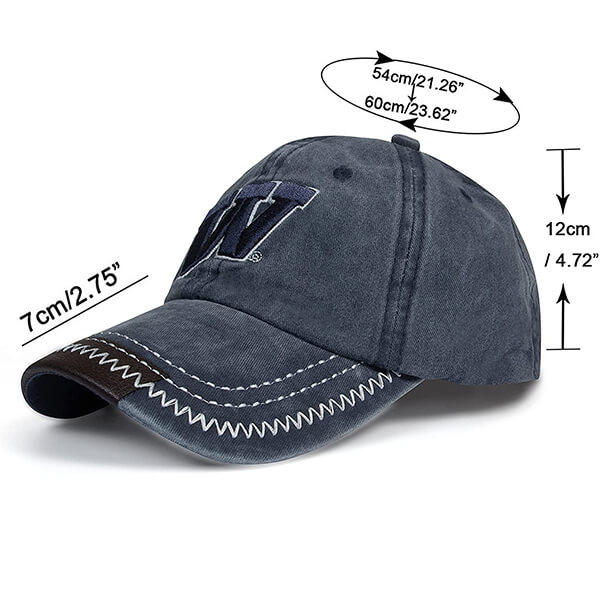Buy Dark Blue Customized Denim Cotton Stylish Unisex Cap Online | yourPrint