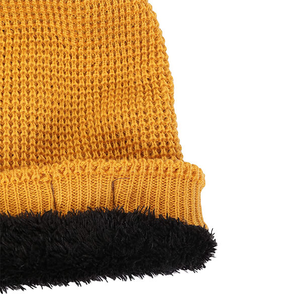 Buy Yellow Customized Woollen Beanie Cap (Free Size) Online | yourPrint