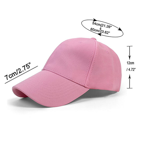 Buy Pink Customized Baseball Unisex Cap with Adjustable Buckle Online ...
