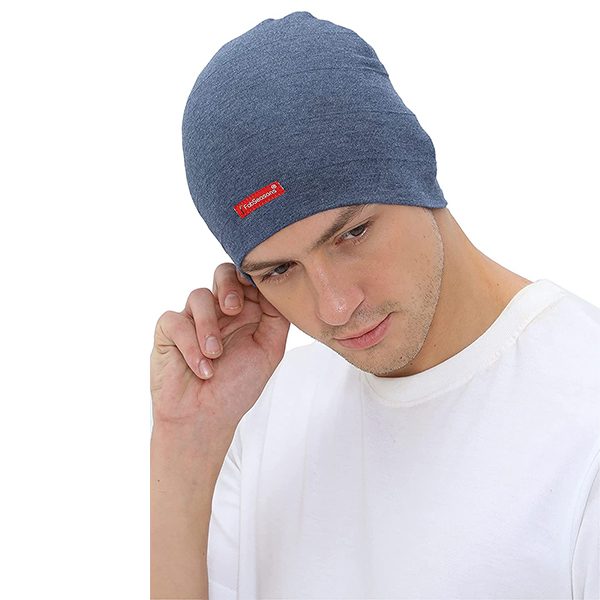 Buy Denim Blue Customized FabSeasons Cotton Skull Cap Online | yourPrint