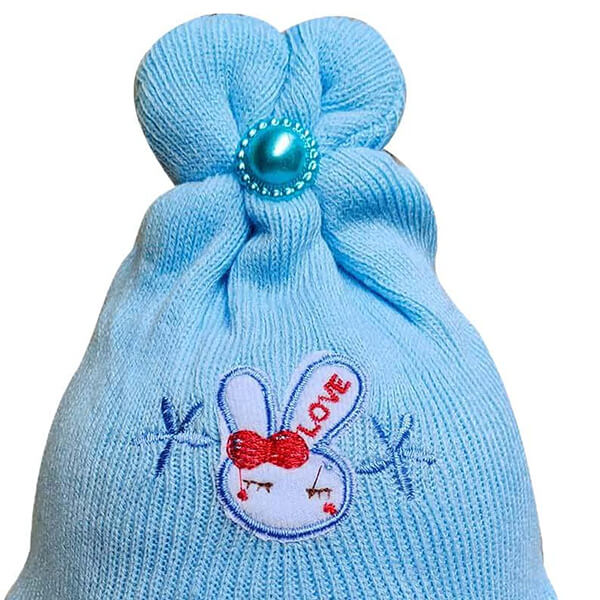Buy Blue-Pink Customized Monkey Cap for Infants (0-6 Months) Online ...
