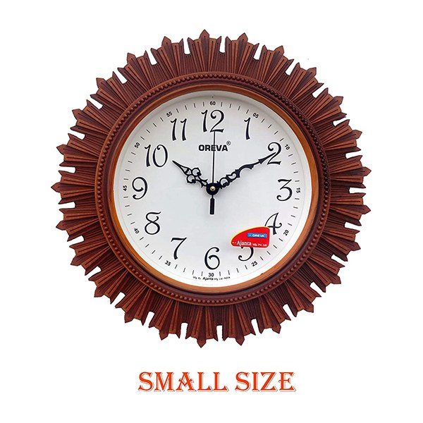 Buy Brown Customized Plastic Wooden Look Designer Wall Clock | yourPrint