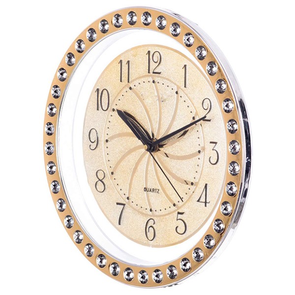 Buy Golden Customized Design Round Home Decor Golden Color Dial Diamond ...