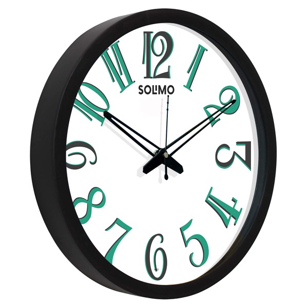 Buy White with Black Frame Customized 12" Wall Clock with Silent ...