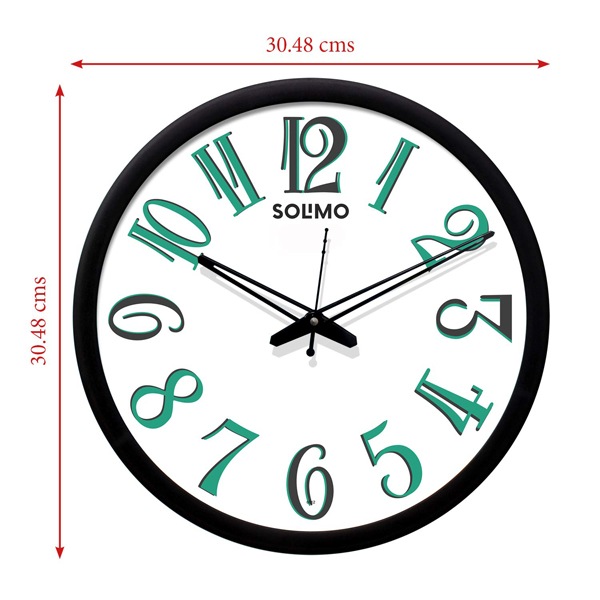 Buy White with Black Frame Customized 12" Wall Clock with Silent ...