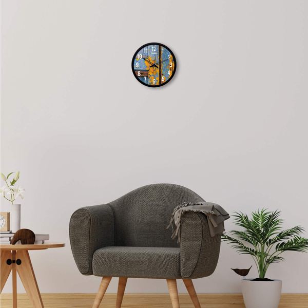 Buy Multi Color Customized Silent Movement Wall Clock (Size -12 ...