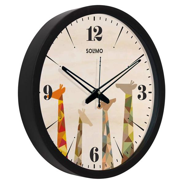 Buy Pink with Black Frame Customized 12" Plastic Wall Clock - Silent ...