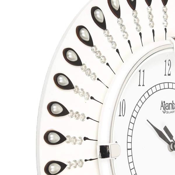 Buy White Customized Wall Clock for Home Living Room Office Wooden ...