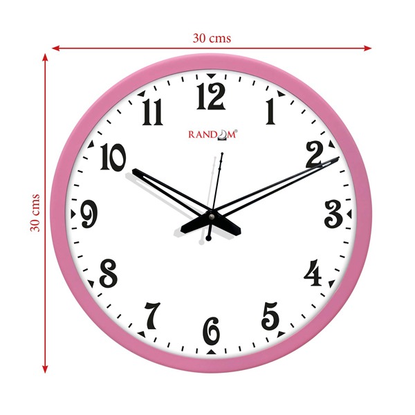 Buy White with Pink Panel Customized 12" Plastic Analog Stylish Wall ...
