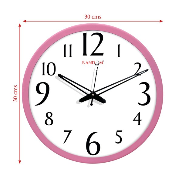 Buy White with Pink Panel Customized 12" Wall Clock | yourPrint