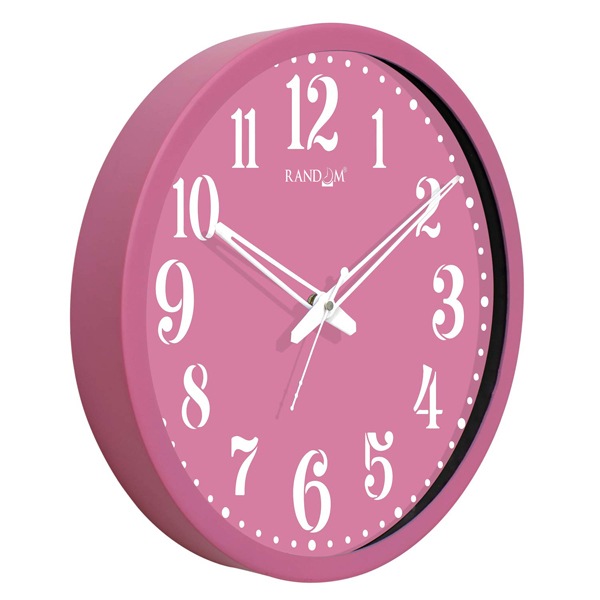 Buy Pink Customized 12" Plastic & Glass Decorative Wall Clock | yourPrint