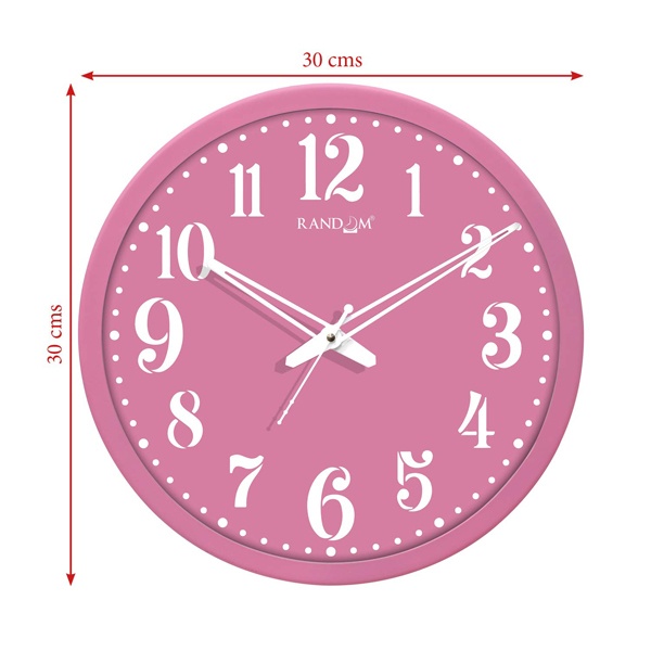 Buy Pink Customized 12" Plastic & Glass Decorative Wall Clock | yourPrint