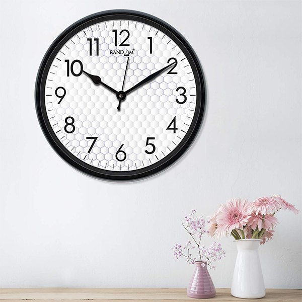 Buy White with Black Panel Customized 12" Plastic & Glass Decorative ...